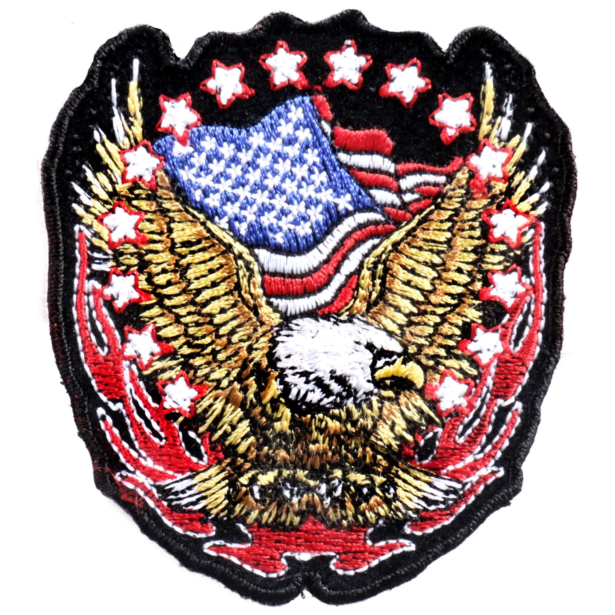 Hot Leathers PPA1422 Eagle Flag and Stars Patch 3" x 3" – Pixies Lounge ...