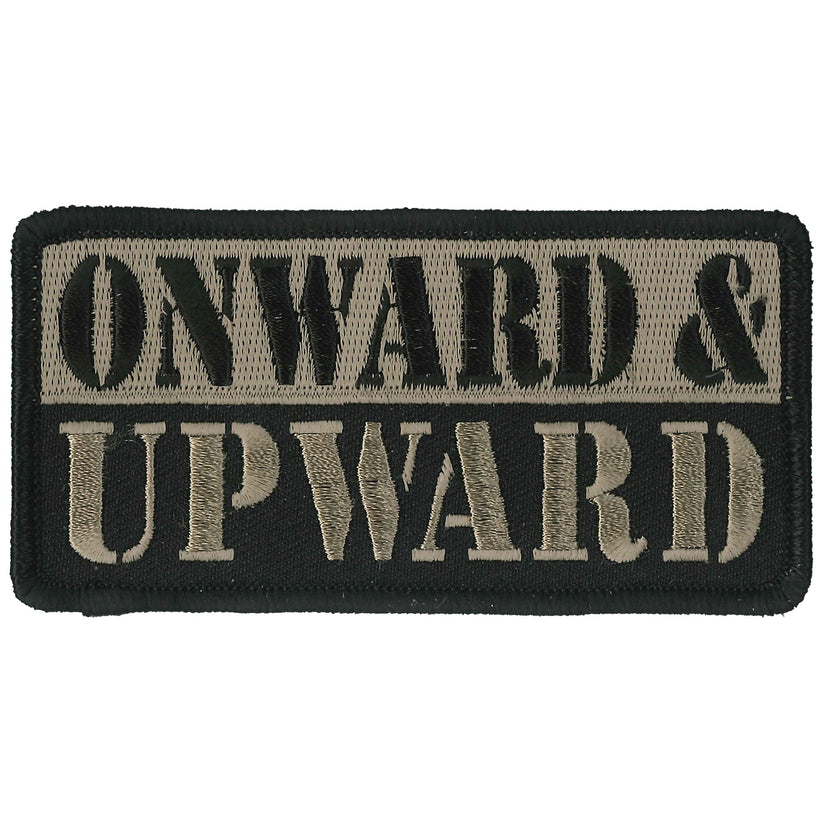 Hot Leathers Onward and Upward Embroidered Patch - 4" x 2" - Iron-On o ...